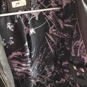 June | Jackets & Coats | June Dark Brown Leather Zip Up Jacket Hoodie ...